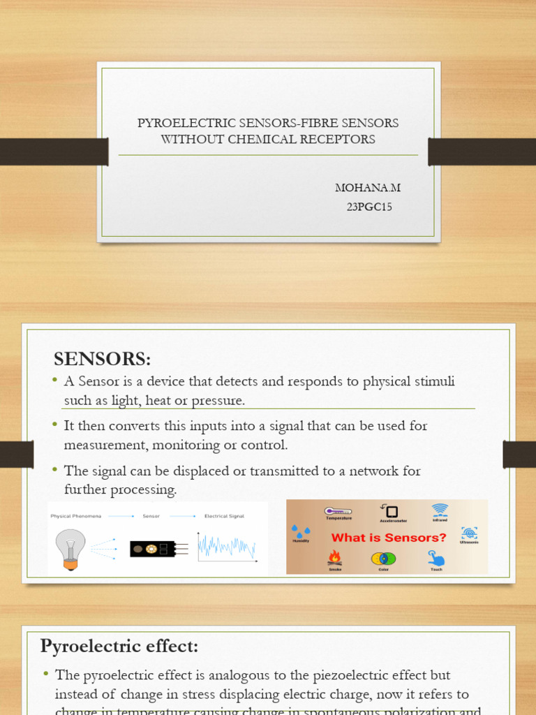 23PGC15 Pyroelectric Sensor, Fibre Sensor Without Chemical Receptors ...