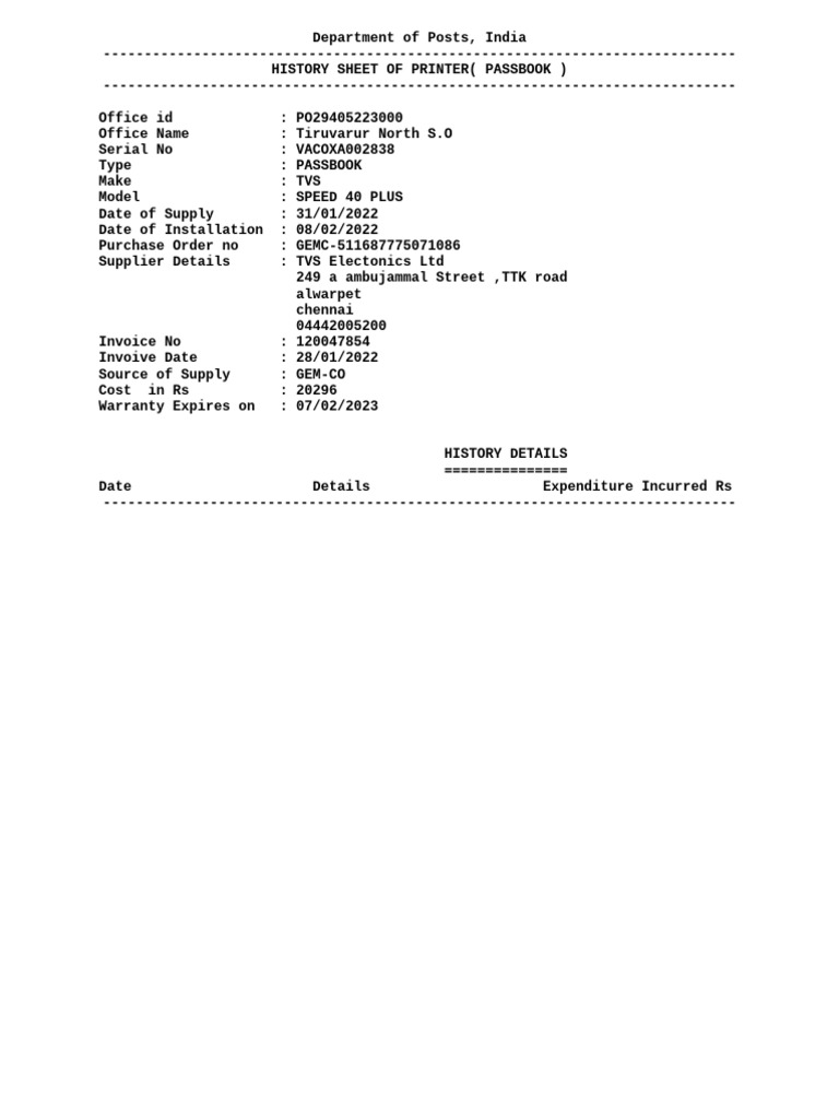 History Sheet | PDF