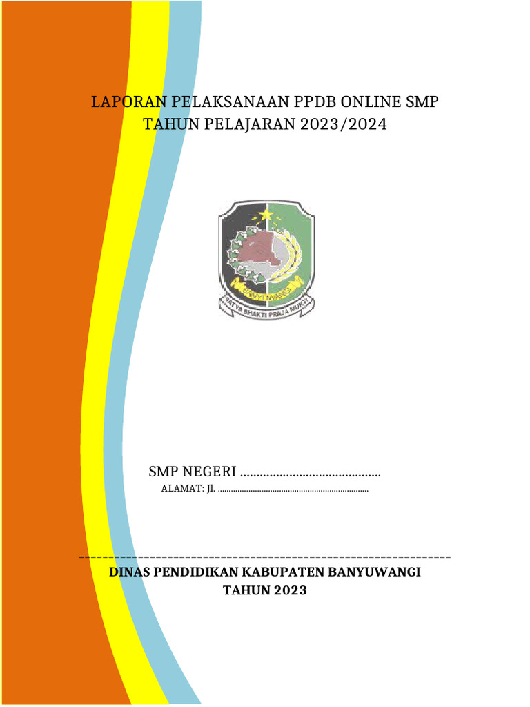 Template Laporan Pelaksanaan Ppdb 2023 | PDF