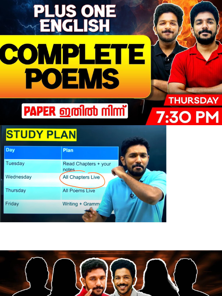 Exam Winner +1 English All Poems Live Alex Sir Note 27/03/25 | PDF ...