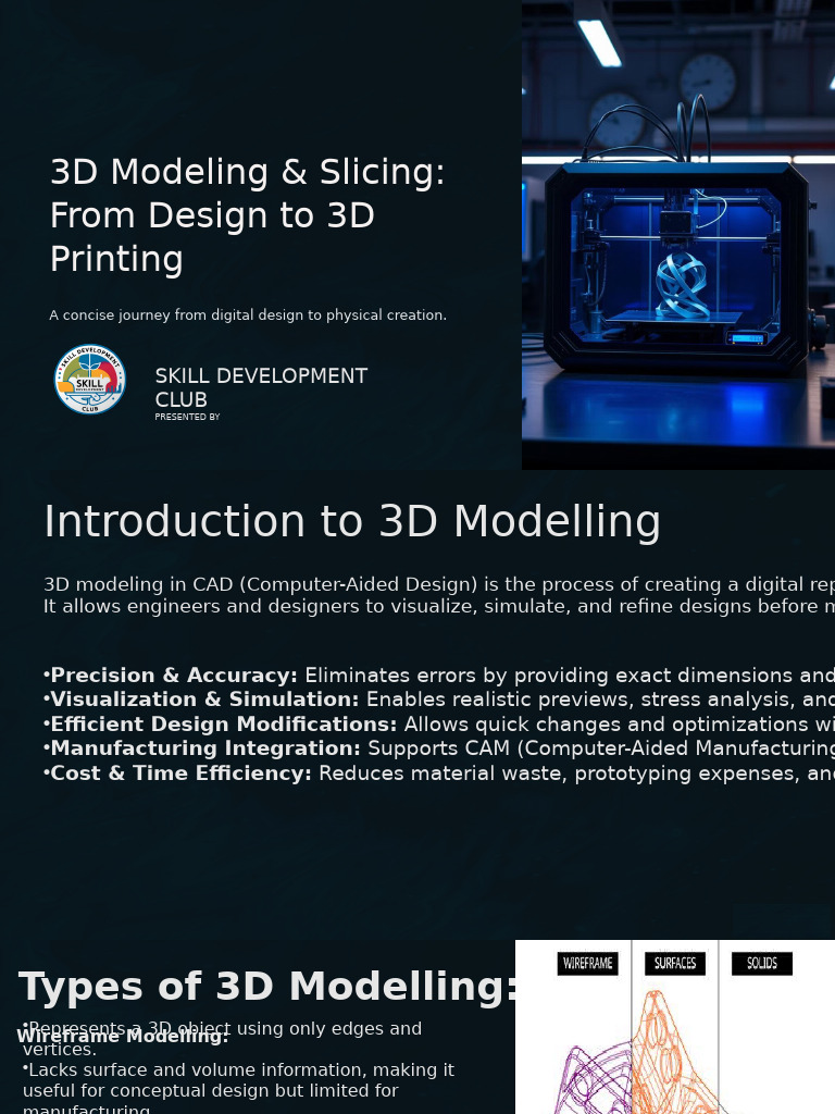 3D Modeling and Slicing From Design to 3D Printing | PDF | Computer Aided Design | 3 D Modeling