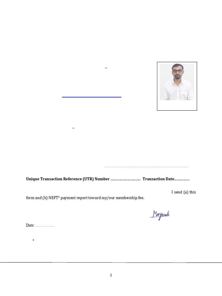 NSFMFP Membership Application Form | PDF | Banking | Money