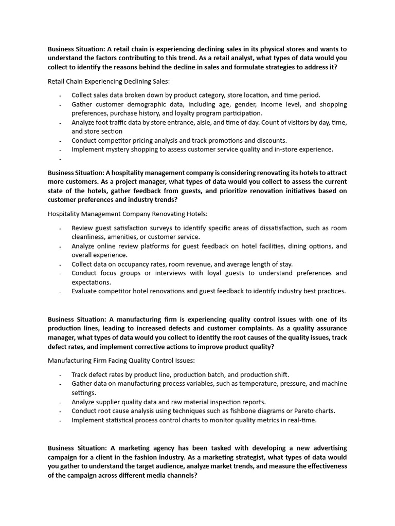 Data Collection Strategies for Business Challenges | PDF | Target ...