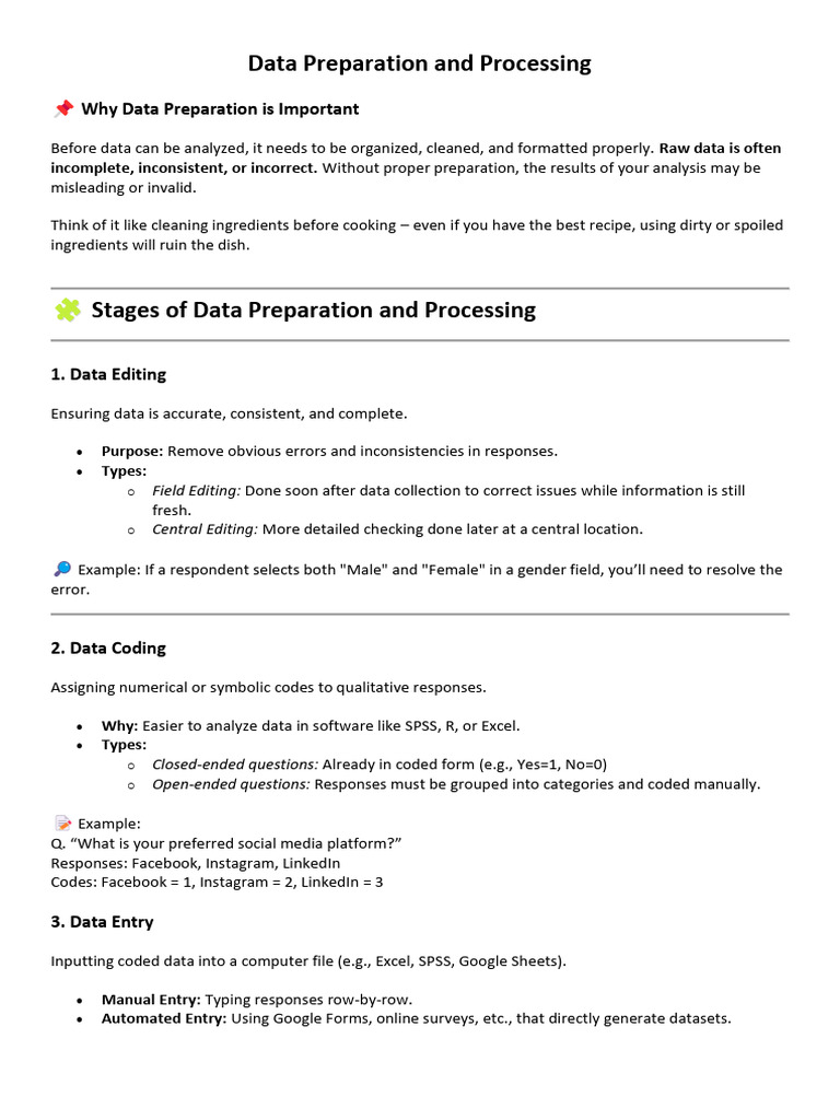 Data Preparation and Processing | PDF | Statistics | Data