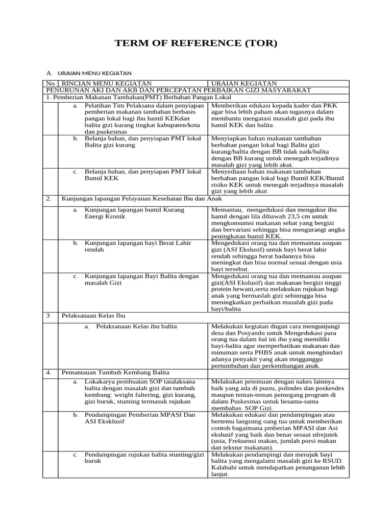TERM - OF - REFERENCE - (TOR) - GIZI Fixx | PDF
