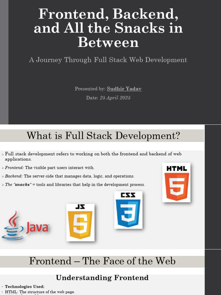 Frontend, Backend, and All the Snacks - online course | PDF | Computer ...