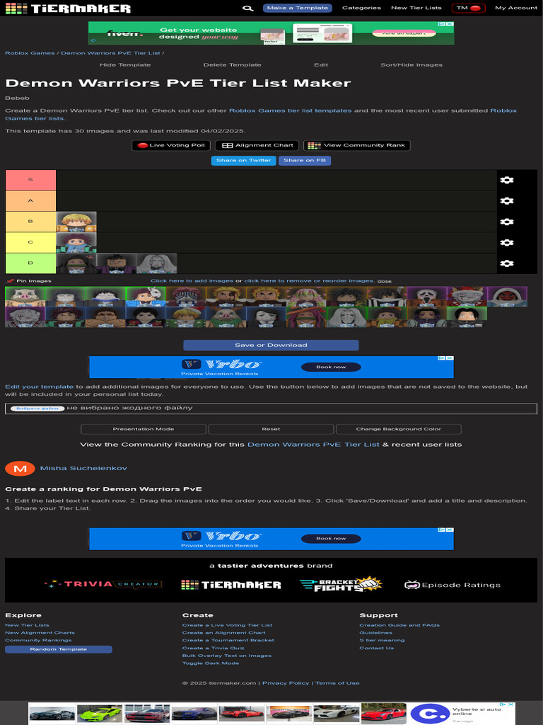 Create A Demon Warriors PvE Tier List - TierMaker | PDF | Software ...