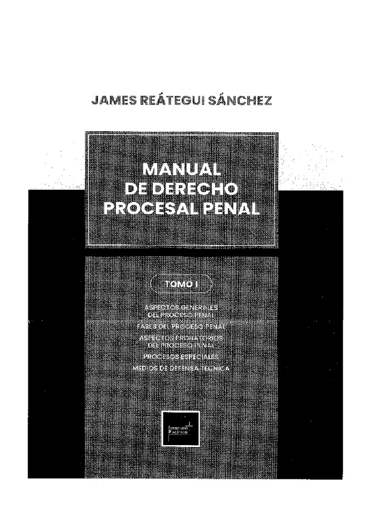 Manual de Derecho Procesal Penal-Tomo I (James Reategui Sanchez) Principios | PDF