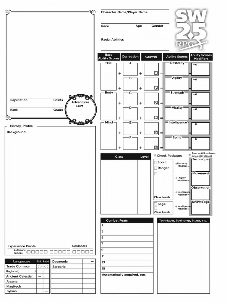 Character Sheet | PDF