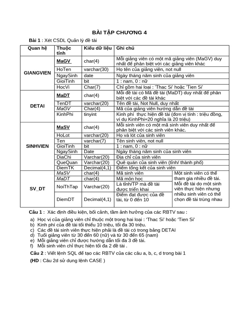 BaiTapChuong4 RBTV | PDF