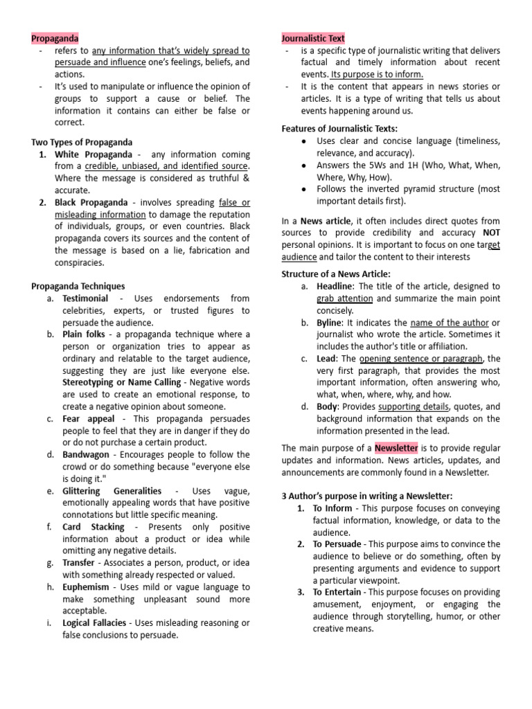 Understanding Propaganda and Writing Styles | PDF | Propaganda | Argument