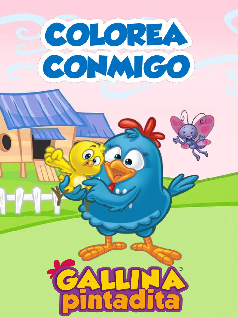 Libro Colorear Gallina Pintadita | PDF