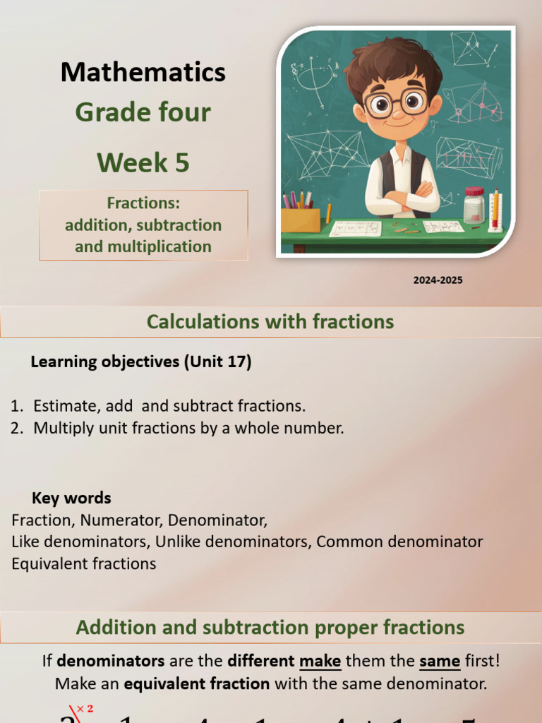 Grade 4 Math: Fractions Guide | PDF