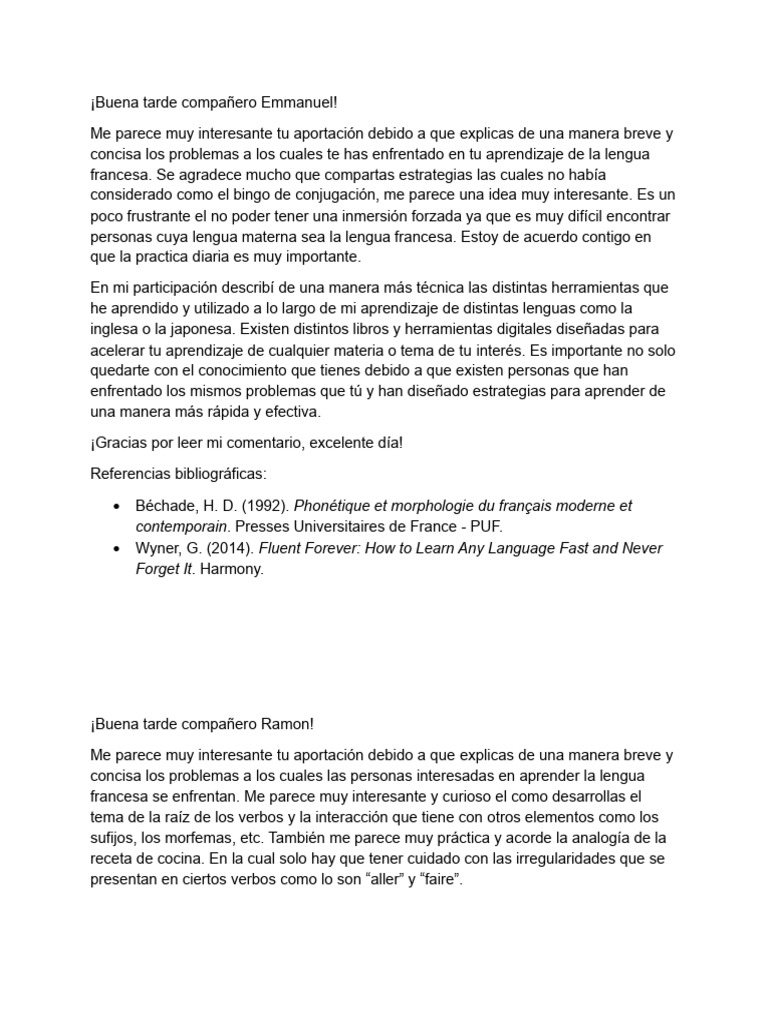 DOC12 Notas Foro | PDF | Aprendizaje | Lingüística