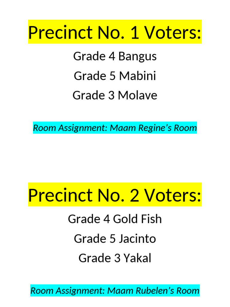 Precinct No Post | PDF