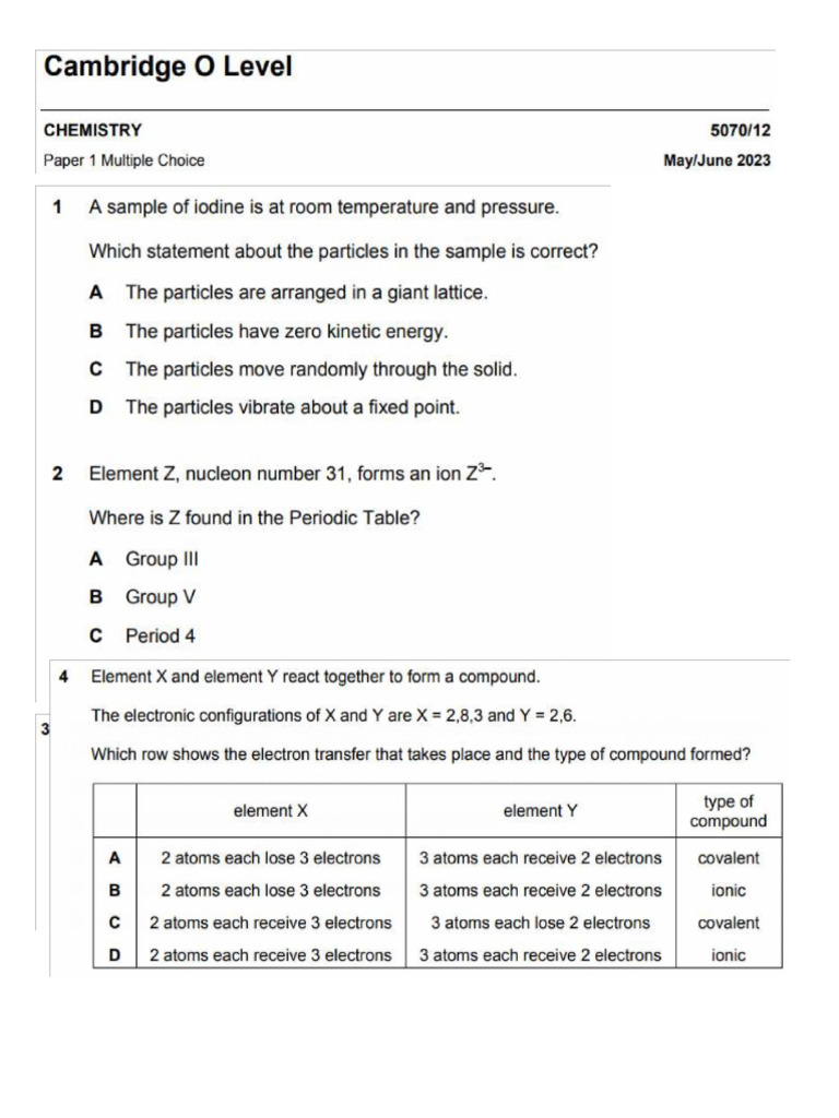 Revision Class Practice 8 - Past Paper 2023 | PDF