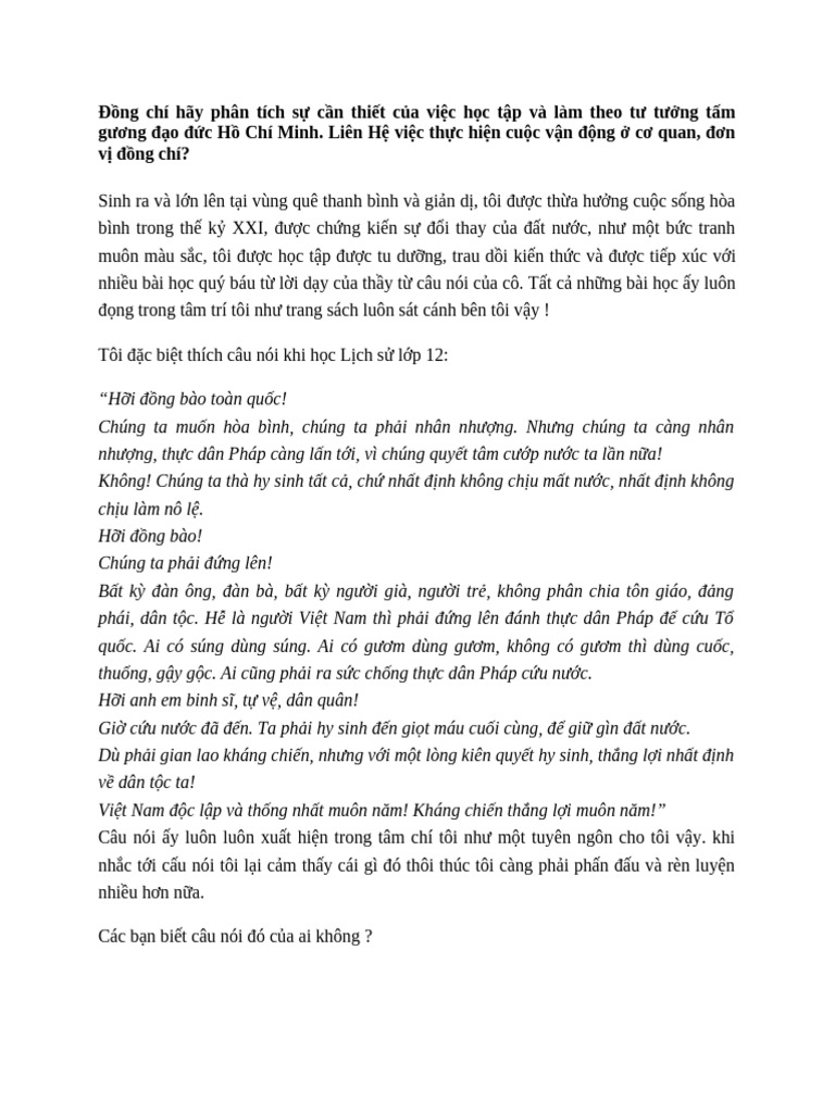 Bai Thu Hoach Cau 4 | PDF