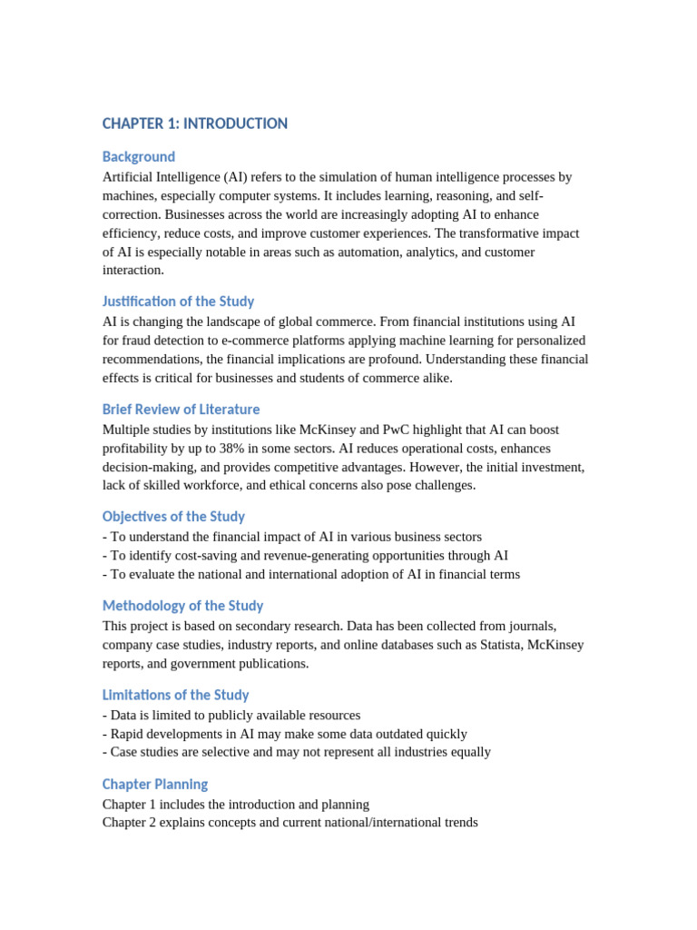 AI Project Chapters 1 and 2 | PDF | Artificial Intelligence | Intelligence (AI) & Semantics