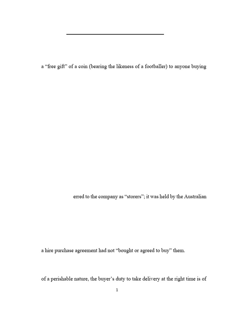 DECIDED CASES ON SALE OF GOODS | PDF | Sales | Civil Law (Legal System)