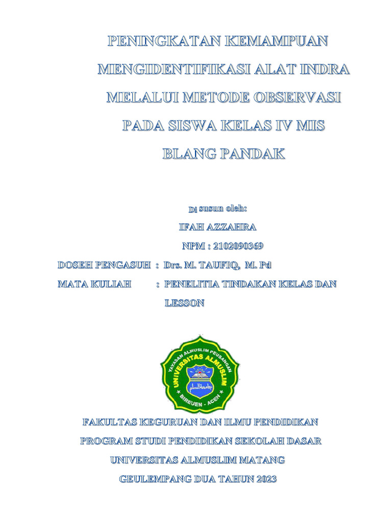PTKLS-ipa-kelas-IV-alat-indera-observasi (Ifah Azzahra) PDF | PDF