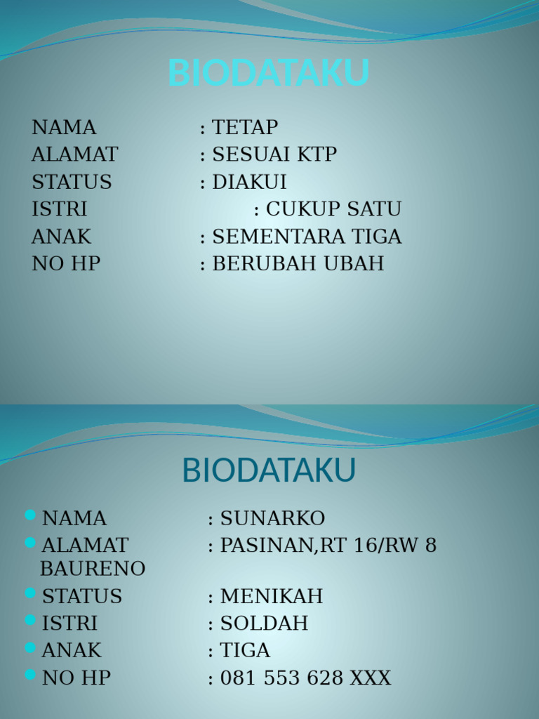 Biodata | PDF