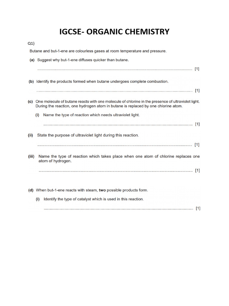 ORGANIC CHEM TEST | PDF