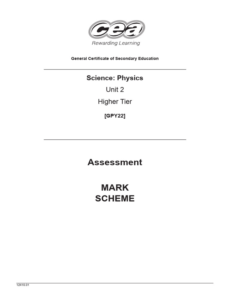 GCSE Physics Mark Scheme Overview | PDF | Frequency | Electron