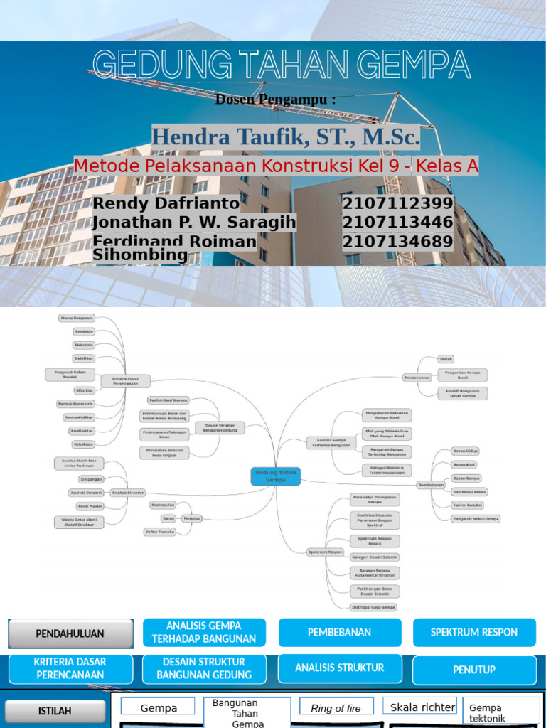 Microsoft PowerPoint - Kel 3. Gedung Tahan Gempa_unlocked | PDF