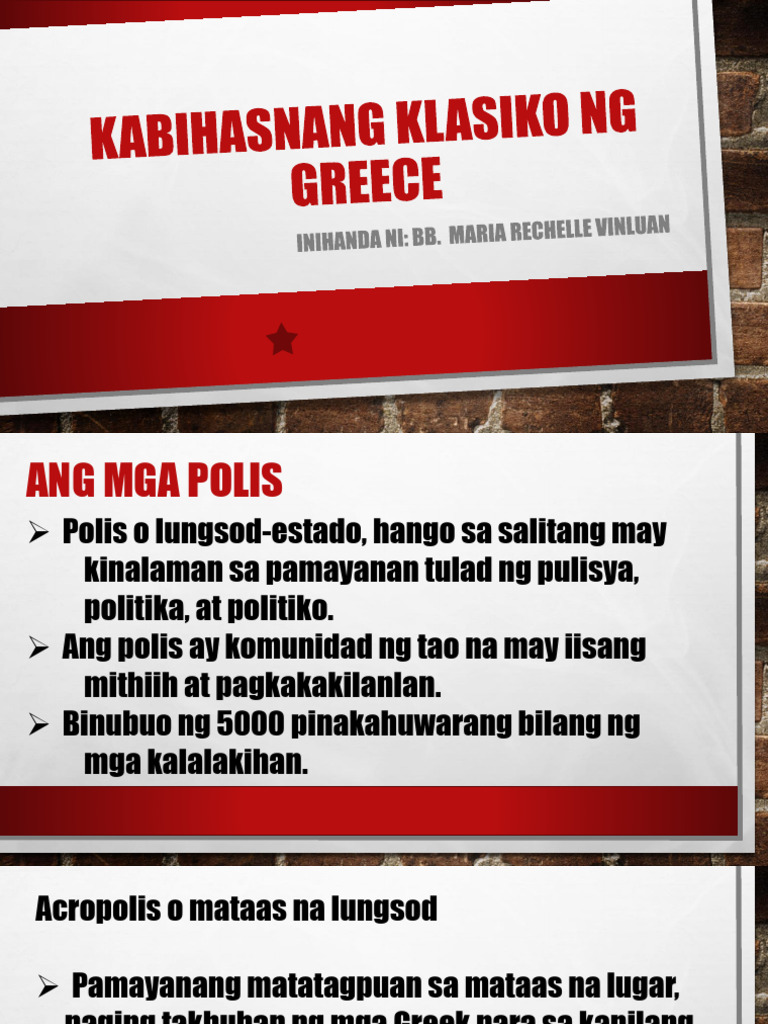AP 8 Kabihasnang Klasiko N Greece 2 | PDF