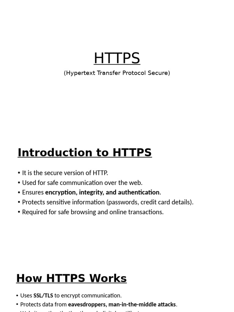 Understanding HTTPS: Secure Web Communication | PDF