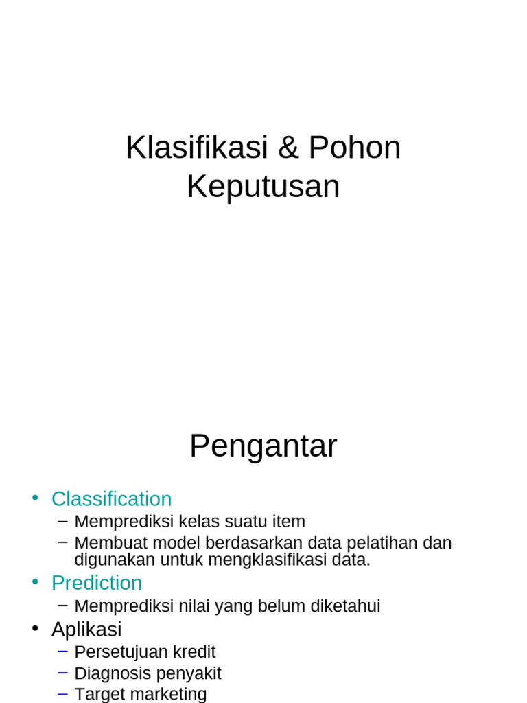 Metode Klasifikasi | PDF