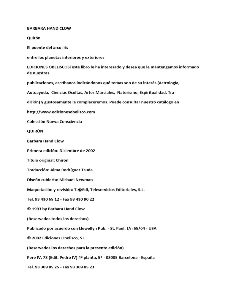 Barbara Hand Clow | PDF | Astrología | Planetas