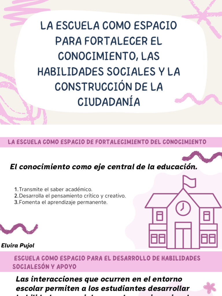 La Escuela Como Espacio para Fortalecer El Conocimiento, Las Habilidades So - 20250408 - 193127 ...