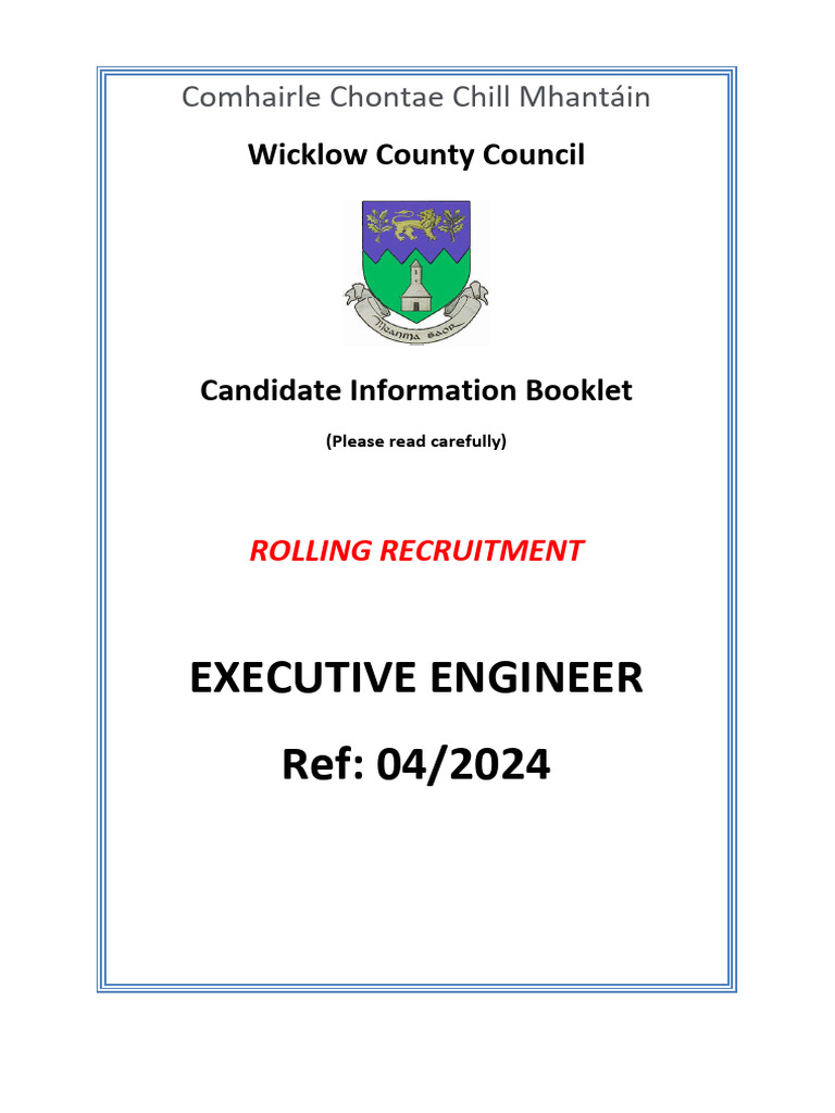 04.2024 Phase Three Executive Engineer Information Booklet | PDF | Pension | Recruitment