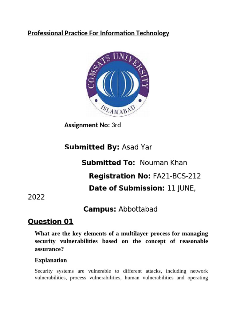 Professional Practice For Information Technology 2 | PDF | Encryption | Key (Cryptography)