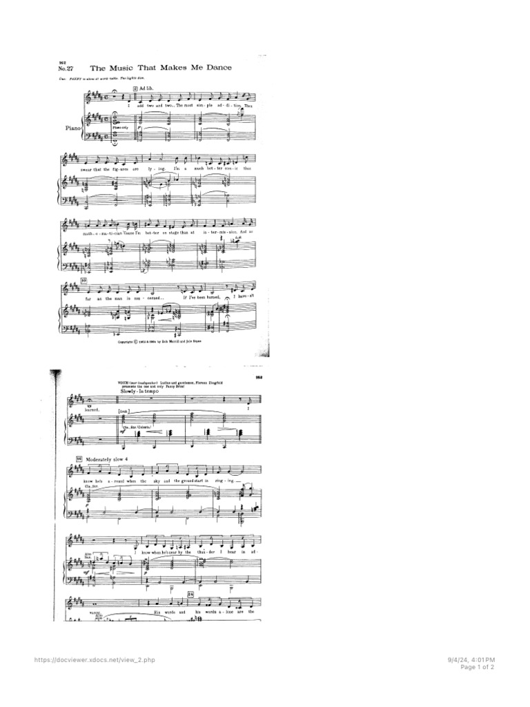 The Music That Makes Me Dance (Whole Song) .PDF - VIEWER XDOCS | PDF