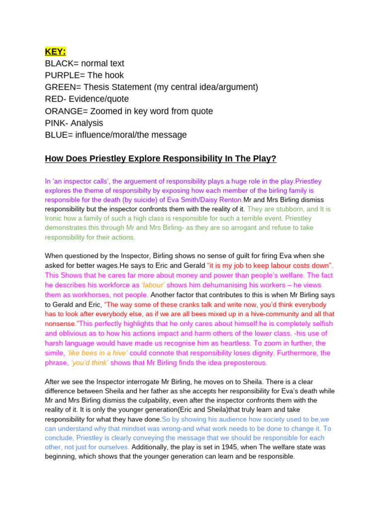 Responsibility in AIC Essay | PDF