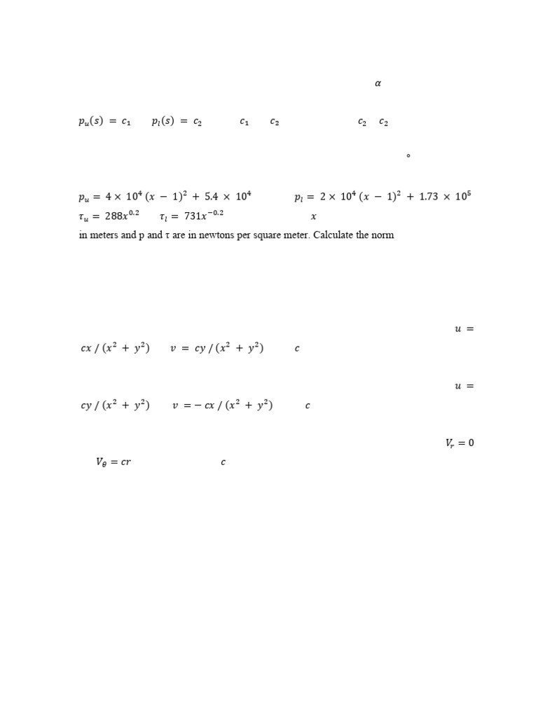Aerodynamics Worksheet 1 | PDF