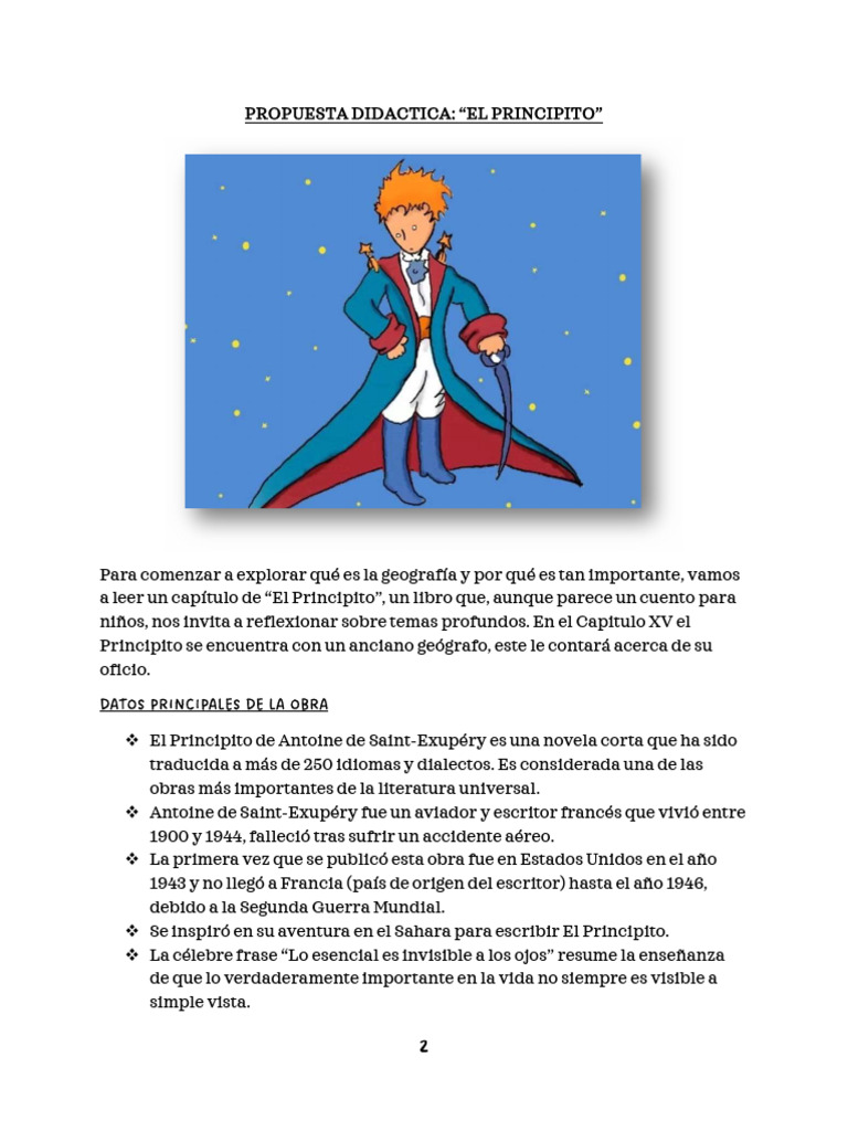 El Principito - Capítulo XV | PDF | El Principito