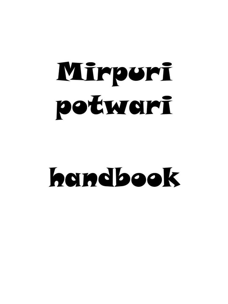 Mirpuri Potwari Language Guide | PDF | Languages | Language Arts ...