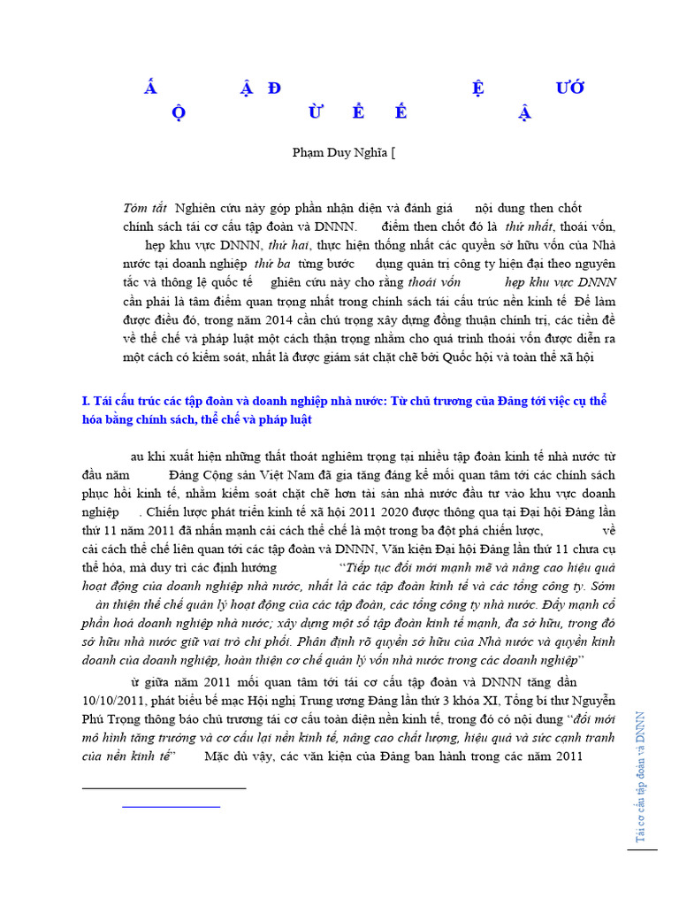 L21002-Tai Cau Truc Tap Doan Va DNNN Mot Goc Nhin Tu Cai Cach The Che ...