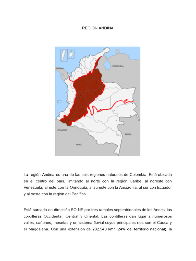 Características de la Región Andina en Colombia | PDF | Cocina | Alimentos