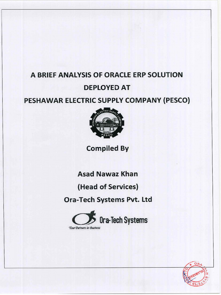 High Level Analysis of Oracle ERP Solution | PDF