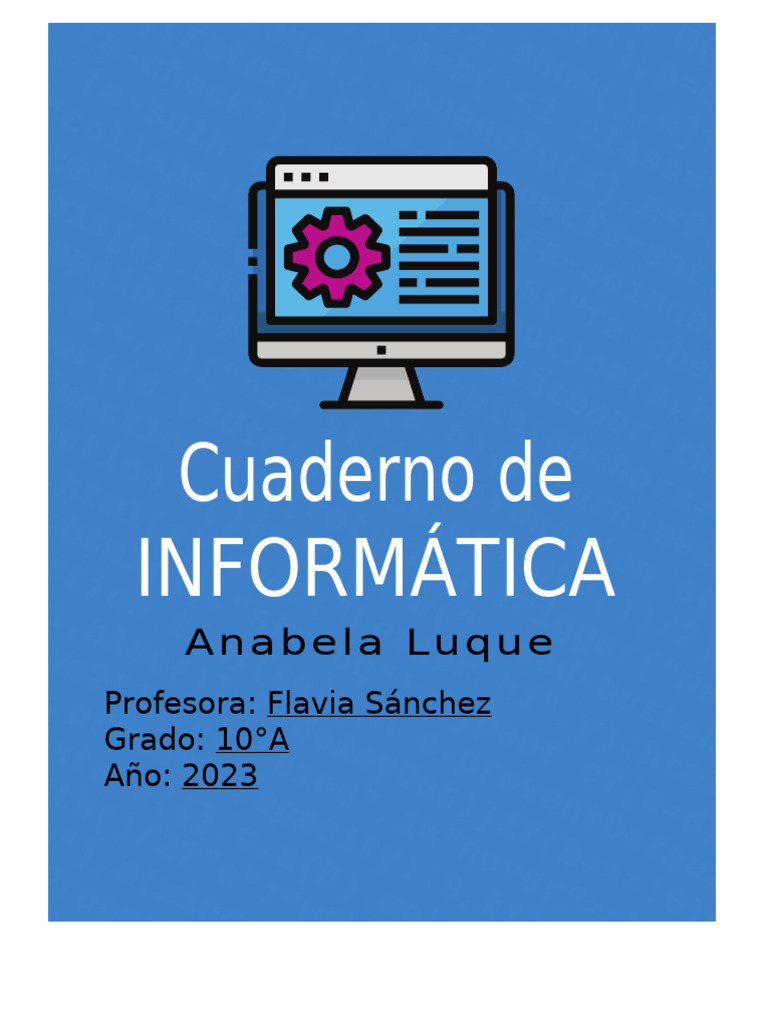 Portadas de Informatica A4 (2) - 4 | PDF