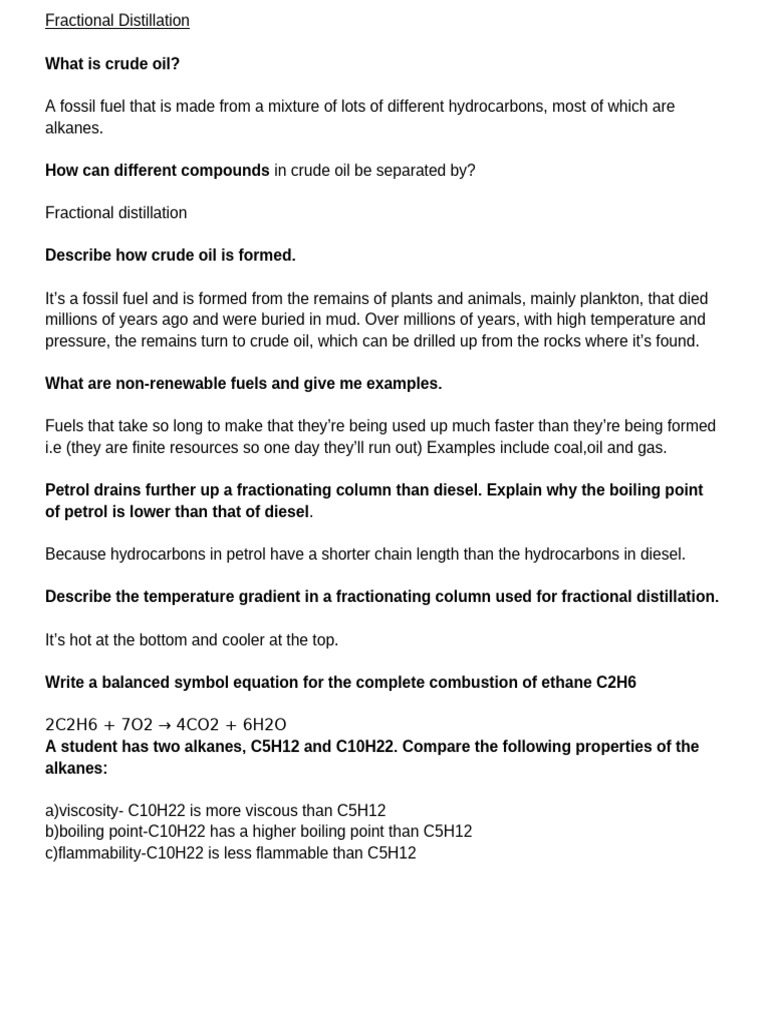 Fractional Distillation | PDF