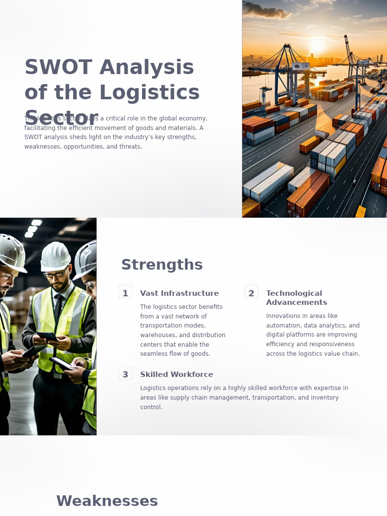 SWOT Analysis of The Logistics Sector | PDF | Logistics | Supply Chain