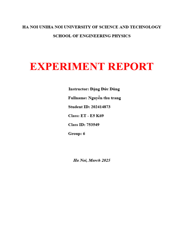 Ha Noi University of Science and Technology | PDF | Collision | Momentum