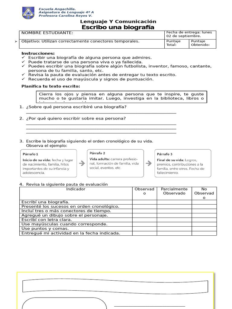 Escritura Biografìa | PDF