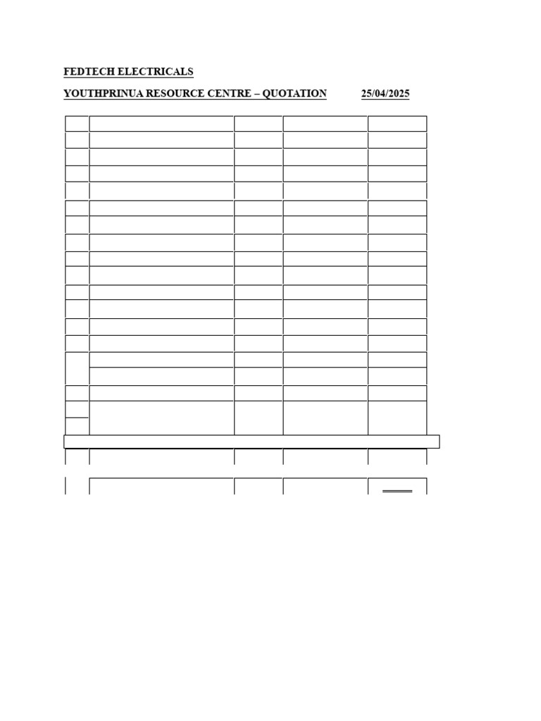 Electrical Installation Quotation | PDF