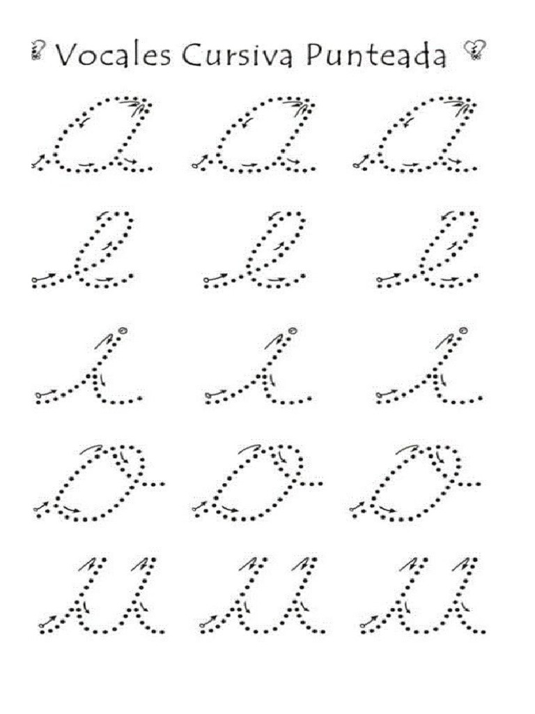 Escritura de Vocales e Iniciacion A La Escritura | PDF